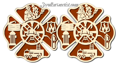 Fire fighter plaque - Scroll Saw Artist