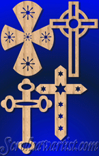 A selection of easy cross patterns - Scroll Saw Artist