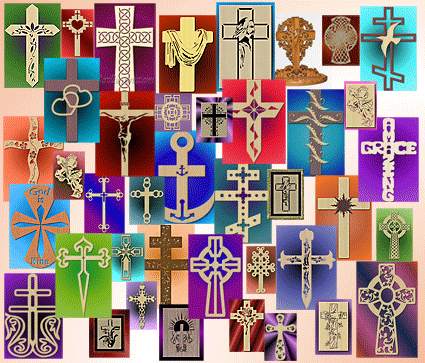 Hearts flower cross