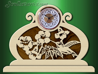 Hummingbird clock - Scroll Saw Artist