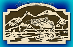 Barramundi on the line - Scroll Saw Artist