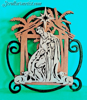 Layered Nativity light box - Scroll Saw Artist