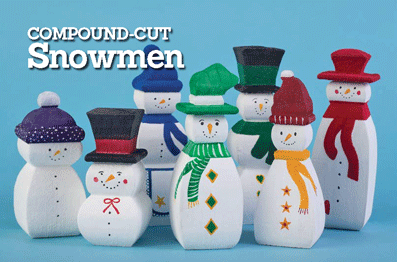 3D/Compound-cut Snowmen - Scroll Saw Artist