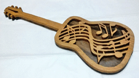 Guitar plaque #1 - Scroll Saw Artist