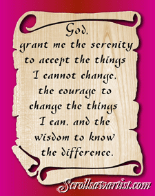 Serenity Prayer scroll - Scroll Saw Artist