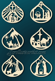 Nativity ornaments - Scroll Saw Artist