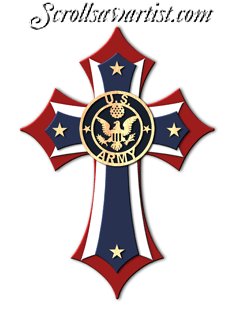 Stacked crosses - U.S. Army - Scroll Saw Artist
