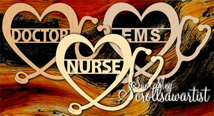 Nurse/Doctor/EMS heart - Scroll Saw Artist