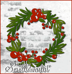 Berries wreath - Scroll Saw Artist