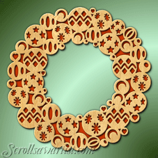 Berries wreath - Scroll Saw Artist