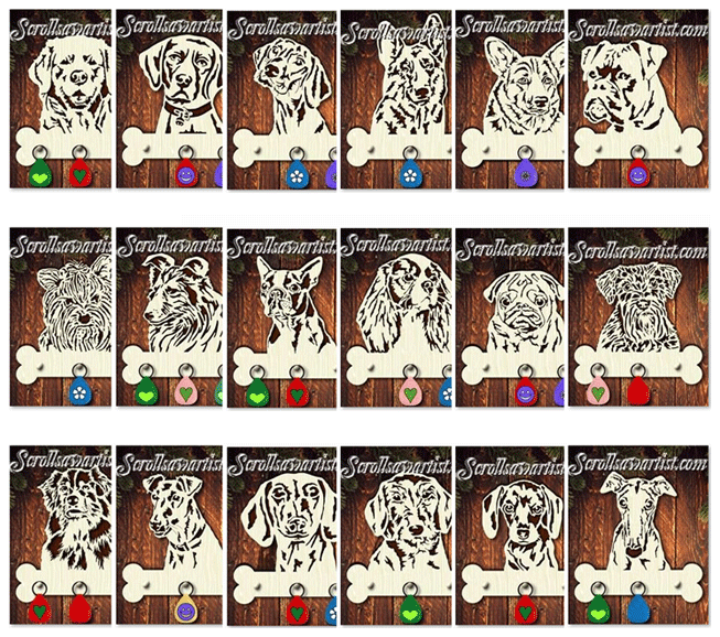 Dog key hangers - Scroll Saw Artist