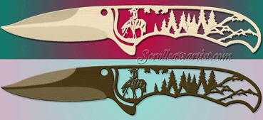 Hunting knife with end of trail - Scroll Saw Artist