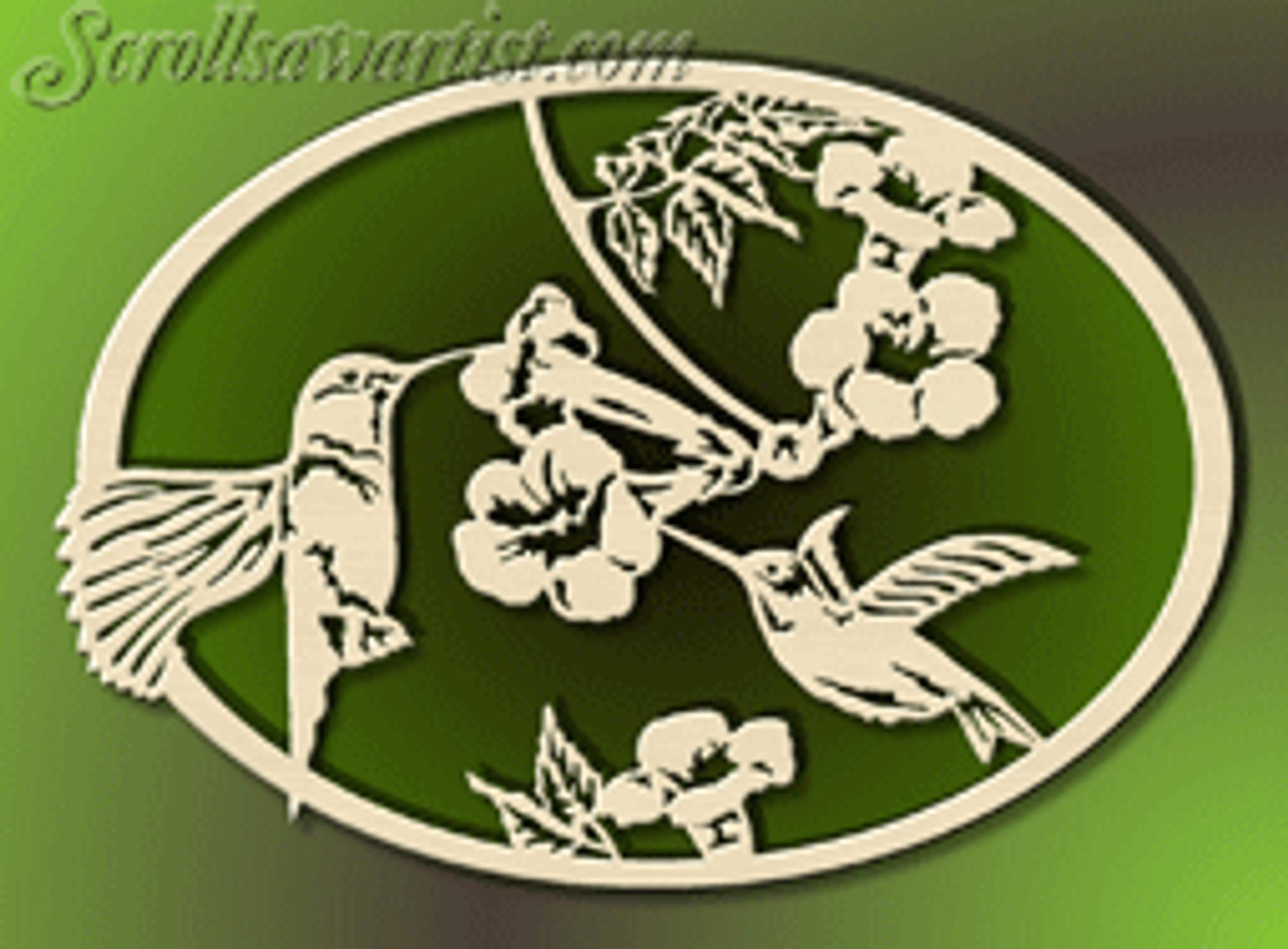 Two hummingbirds - Scroll Saw Artist