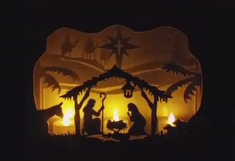 Layered Nativity light box - Scroll Saw Artist