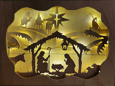 Layered Nativity light box - Scroll Saw Artist