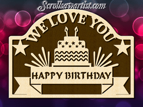 Happy Birthday - Scroll Saw Artist