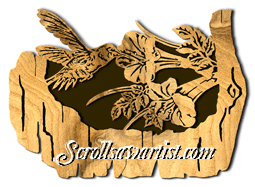 Rustic wood slab - hummingbird - Scroll Saw Artist