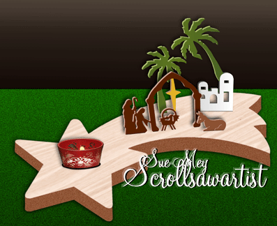 Nativity tea light stand - Scroll Saw Artist