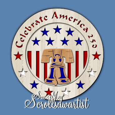 Decorative plate - Celebrate America 250 - Scroll Saw Artist