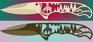 Hunting knife with end of trail - Scroll Saw Artist