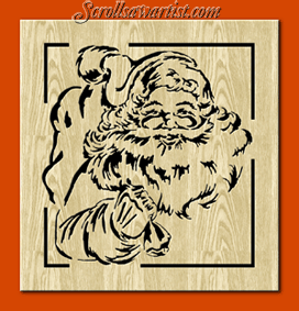 Santa with sack - Scroll Saw Artist