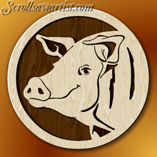 Pig head - Scroll Saw Artist