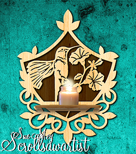 Hummingbird shelf - Scroll Saw Artist