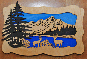 Deer at the lake/At the lake - Scroll Saw Artist