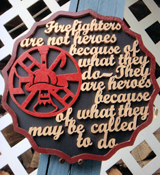 Fire fighters are heroes - Scroll Saw Artist