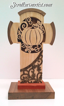Fall cross on two bases - Scroll Saw Artist