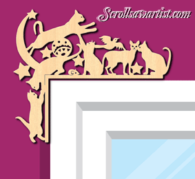 Decorative corner - cats - Scroll Saw Artist