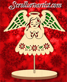 Praying girl angel - Scroll Saw Artist