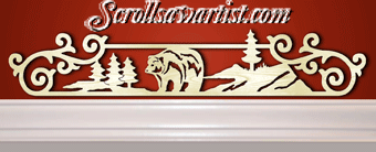 Door topper - Bear - Scroll Saw Artist