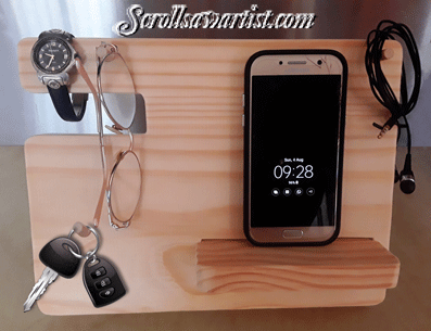 Phone stand & desk organizer - Scroll Saw Artist