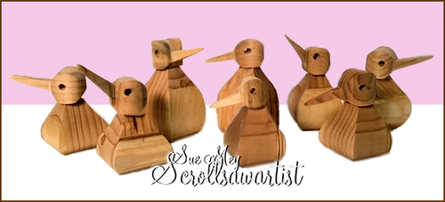 Compound cut chunky birds - Scroll Saw Artist