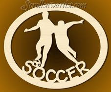 Soccer/Football plaque #2 - Scroll Saw Artist