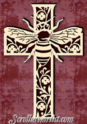 Bee and flowers - Scroll Saw Artist