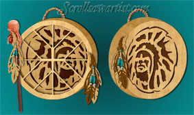 Native American drum - Scroll Saw Artist