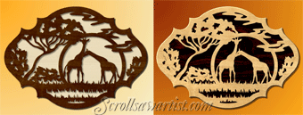 Africa Giraffe - Scroll Saw Artist
