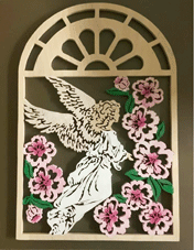 Stained glass window - angel - Scroll Saw Artist