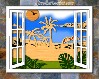Beach scene - Scroll Saw Artist