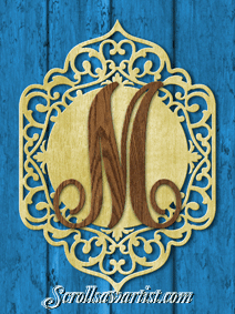 Decorative Single letter Monograms - Scroll Saw Artist