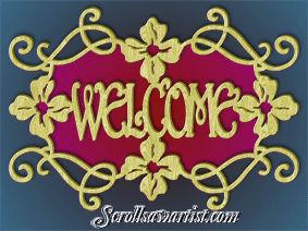 Decorative welcome #2 - Scroll Saw Artist