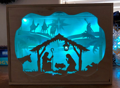 Layered Nativity light box - Scroll Saw Artist