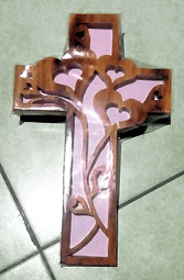 Heart flowers cross - Scroll Saw Artist