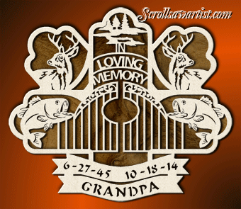 Memorial plaque #3 - Scroll Saw Artist