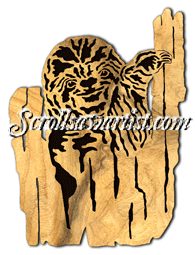 Rustic wood slab - Sloth - Scroll Saw Artist