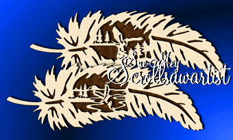Two owls & moon - Scroll Saw Artist