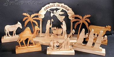 Nativity scene (CH048) - Scroll Saw Artist