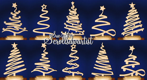 Squiggly trees - Scroll Saw Artist